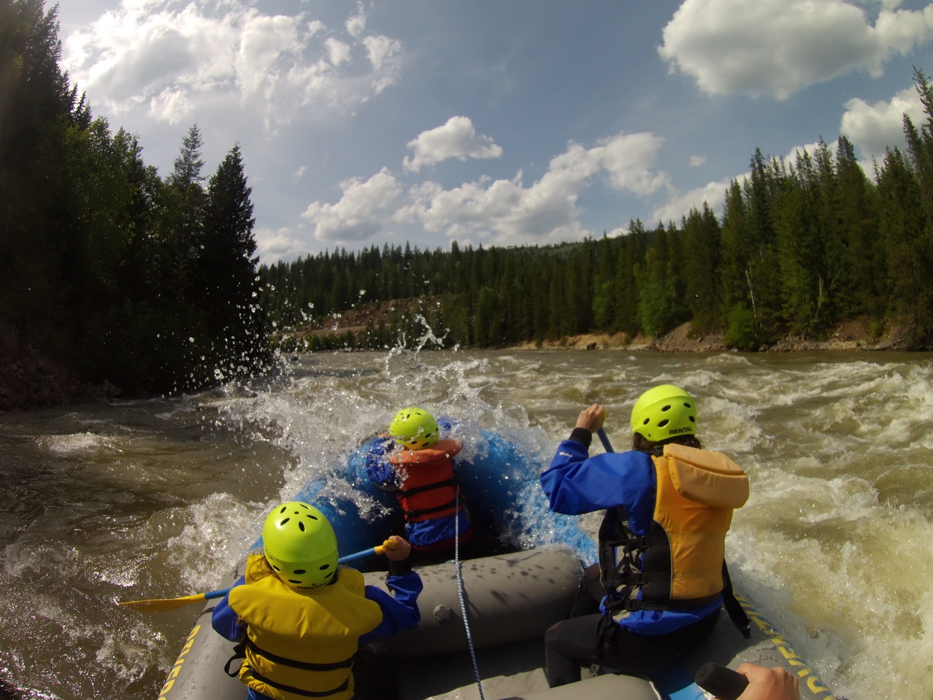 Young Family Rafting Adventure On The Clearwater Or North Thompson ...